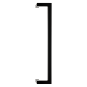 Matt Black Offset Square Pull Handle - Door and Cabinet Hardware